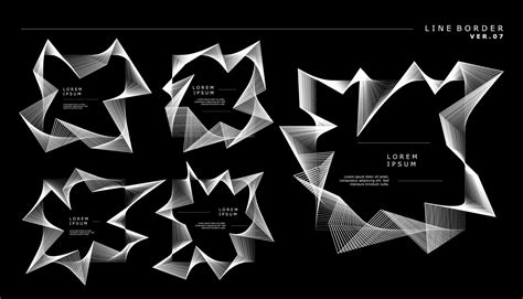 Square Blended Lines Border Design Template Modern Square Lines Border 18848989 Vector Art At