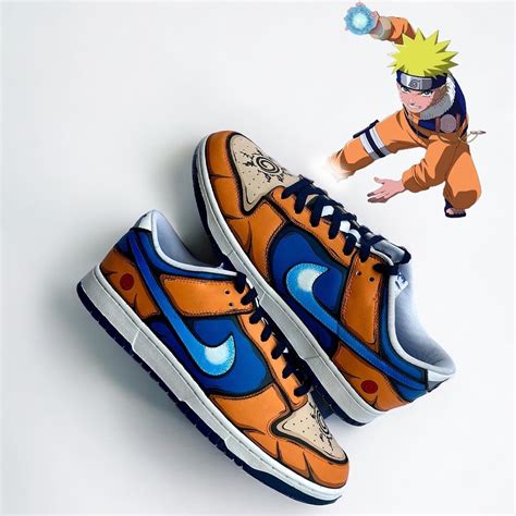 Buy Custom Naruto Sneakers With Nine Tailed Seal And Signature Swoosh Moreiarty