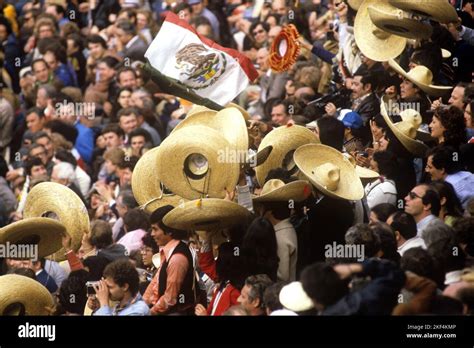 Spectators Wearing Mexican Sombrero S While Watching The 1980 Moscow
