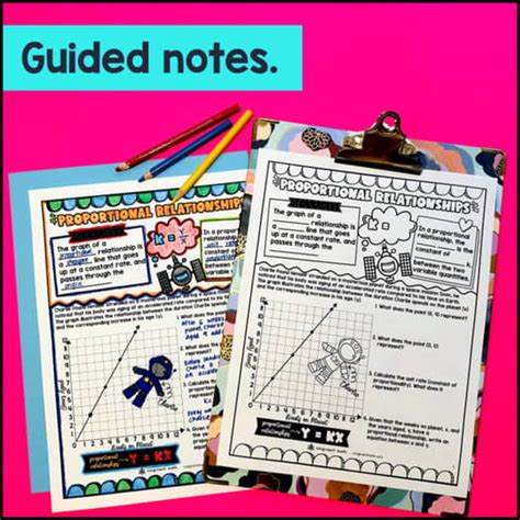 Represent Proportional Relationships Graphs And Equations Guided Notes W Doodles