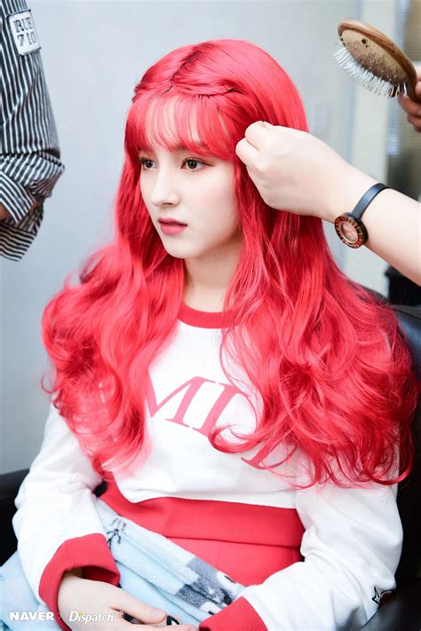 Momoland Nancy Naver X Dispatch Red Hair Kpopping