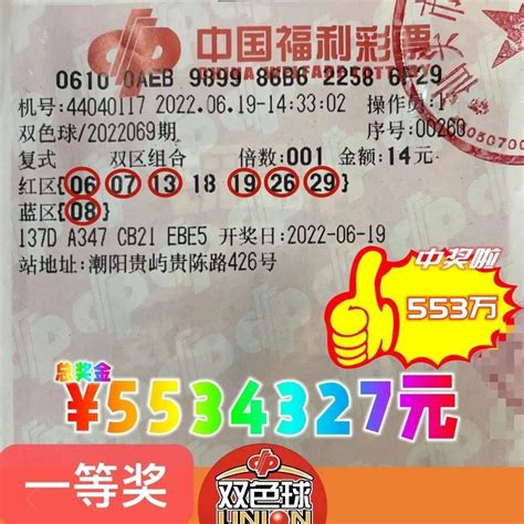 553万！潮汕90后小伙喜中“双色球”一等奖！蔡先生揭阳幸运