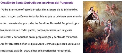 Nuestro Señor le dijo a Santa Gertrudis que cada vez que se rezara esta oración almas