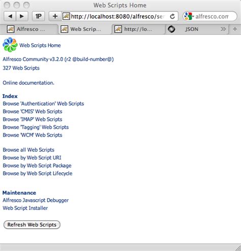 Alfresco Docs Repository Web Scripts Tutorials