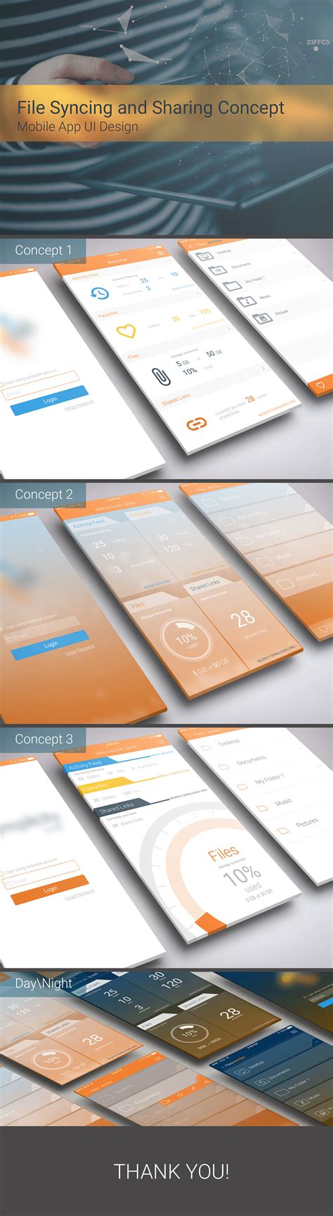 File Syncing And Sharing Mobile App Concept Ui Design On Behance