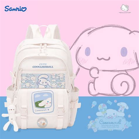 Sanrio 애니메이션 마이 멜로디 쿠로미 시나모롤 책가방 남녀 공용 대용량 방수 나일론 백팩 Aliexpress