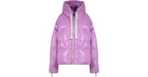 Khrisjoy Synthetic Puff Khris Iconic Shiny Jacket In Purple Lyst