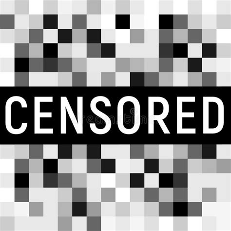 Censurer La Barre De Signes Pixel Censure Carré Vectoriel Effet Flou
