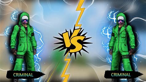 Criminal Vs Criminal Only One Tap 🔥 Op Gameplay 1vs1 Costume 😱