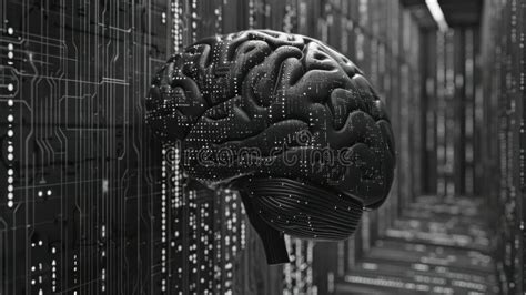 ai powered cognitive systems digital brain with data streams and