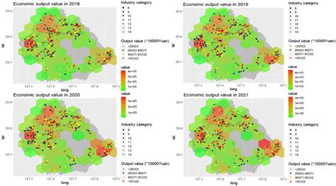 The Spatio Temporal Distribution Of Economic Output Value In Yinzhou