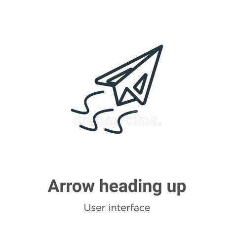 arrow heading up outline vector icon thin line black arrow heading up