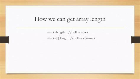 two dimensional array in java pptx