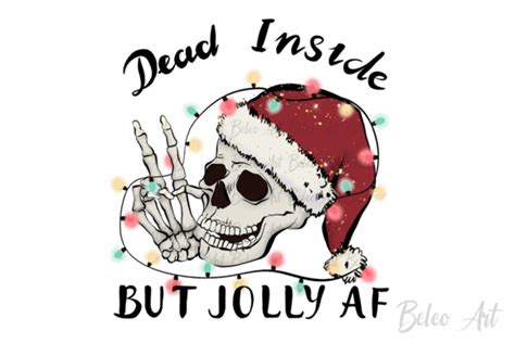 Dead Inside Skeleton Christmas Png Graphic By Beleo Art · Creative Fabrica