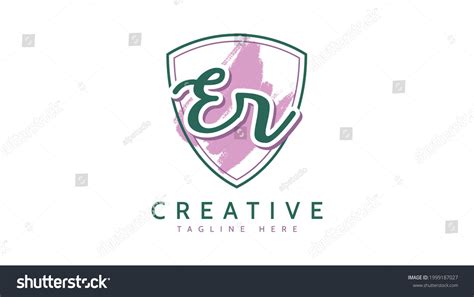 Er Initials Handwriting Logo Vector Stock Vector Royalty Free