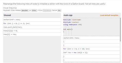 Solved Rearrange The Following Lines Of Code To Initialize A