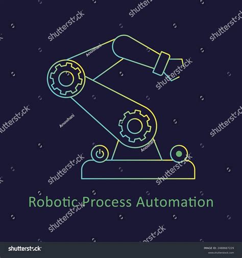 Robotic Process Automation Rpa Icon Ai Stock Vector Royalty Free