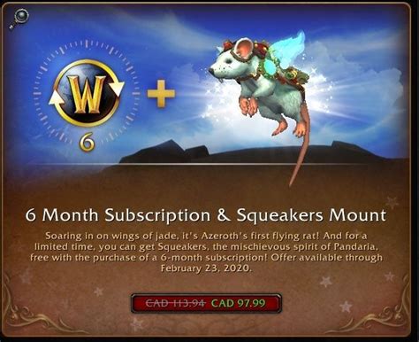Squeakers Flying Rat Mount Now Available In The Shop