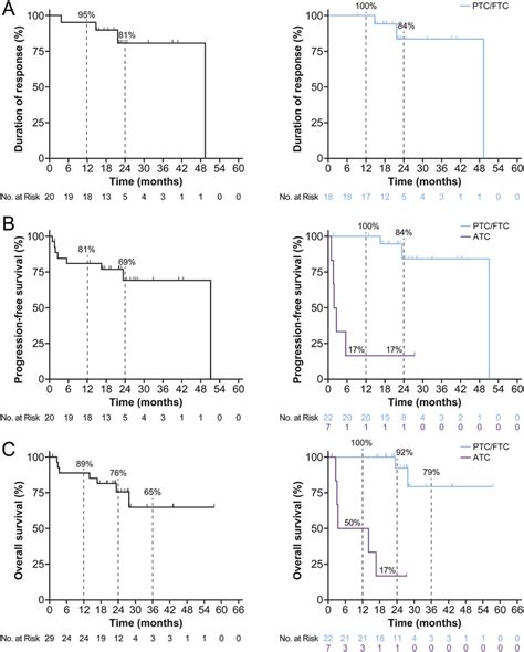 Duration Of Response And Survival Kaplan Meier Curves Of A Duration