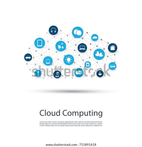 Cloud Computing Iot Iiot Networking Future Stock Vector Royalty Free