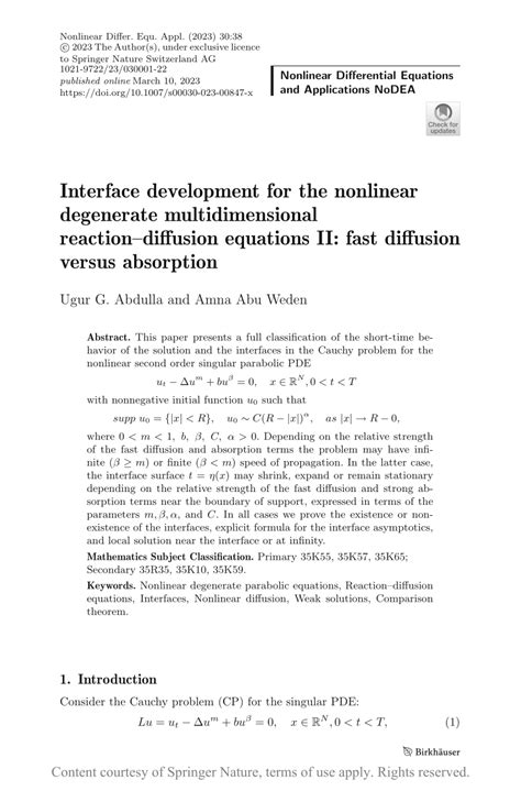 Interface Development For The Nonlinear Degenerate Multidimensional