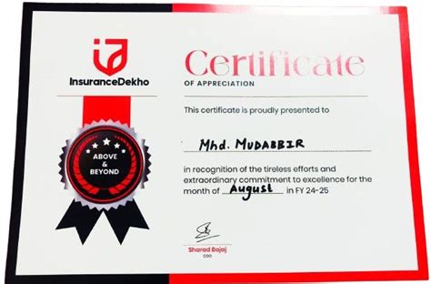 Mudabbir Siddiqui On Linkedin Gratitude Certificateofappreciation