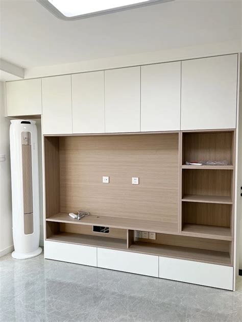 别再问了，3 3米宽客厅满墙电视柜真的不压抑 花瓣网