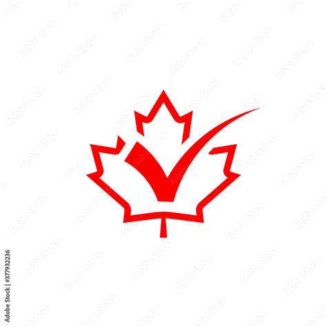 Maple Leaf Vote Canada Icon Clipart Image Isolated On White Background