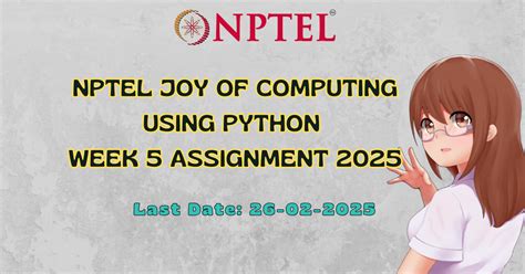 Nptel Joy Of Computing Using Python Week Assignment