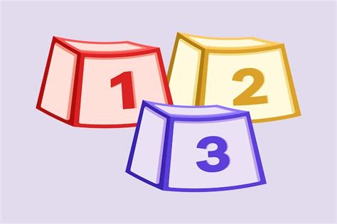 Premium Vector Bricks With Numbers Numeral Cube Concept Colored Flat