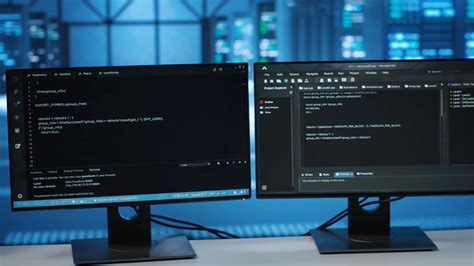 Computers In Empty Data Center Facility Stock Footage SBV 349039018