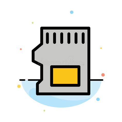 Sd Card Sd Storage Data Abstract Flat Color Icon Template Stock