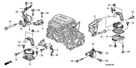 50810-SZA-A02 - Genuine Honda Rubber Assy., RR. Engine Mounting