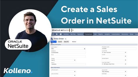 Netsuite Tutorial How To Create A Sales Order In Netsuite Youtube