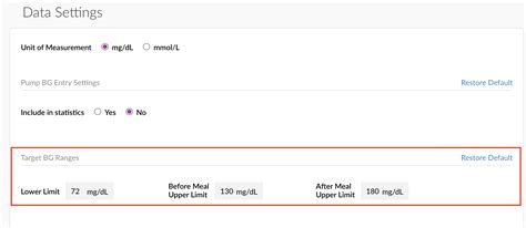 Setting Custom Target Blood Glucose BG Ranges Glooko Support Help Center
