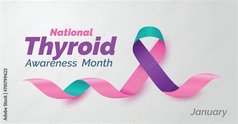 National Thyroid Awareness Month Banner Observed In The Month Of