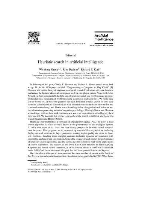 Pdf Heuristic Search In Artificial Intelligence
