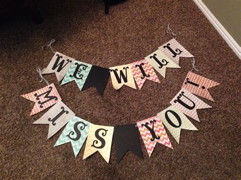 We Will Miss You Banner Used My Silhouette Cameo Going Away