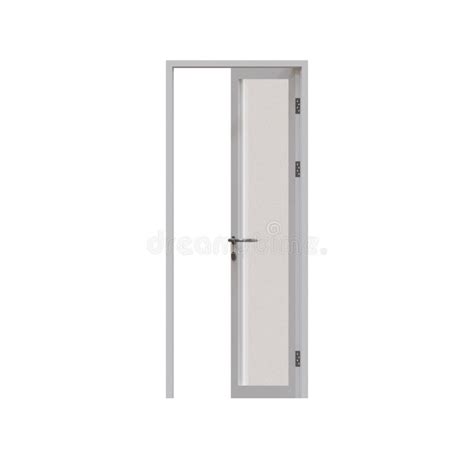 Single Framed Glass Door 3d Render Illustration Element 05 Stock Image