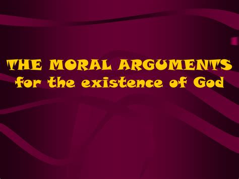 The Moral Argument Cirencester College