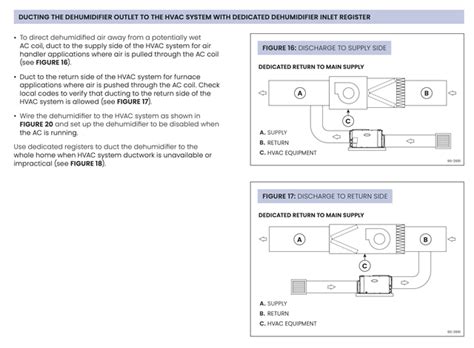 Aprilaire E80 E100 E100v Dehumidifier Ducting Dedicated Return To