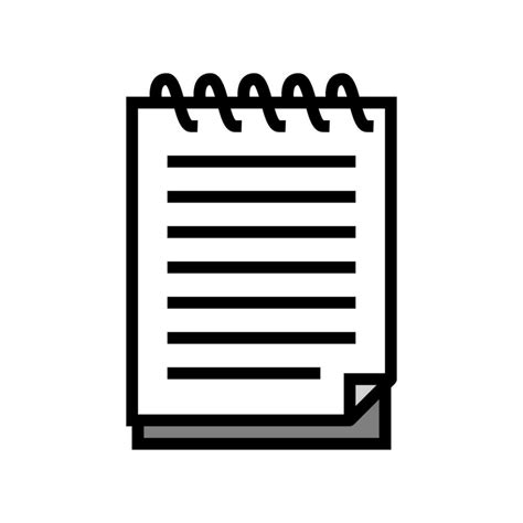 Spiral Notepad List Color Icon Vector Illustration Vector Art At Vecteezy
