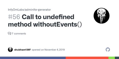 Call To Undefined Method Withoutevents Issue Infyomlabs