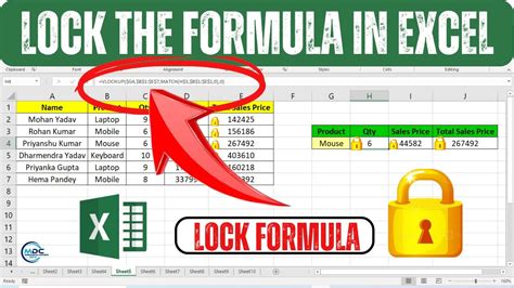 How to Lock formula in excel worksheet || Formula ko lock kare - YouTube