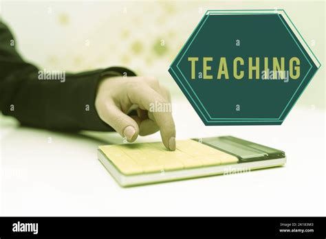 Text Sign Showing Teaching Business Showcase Act Of Giving Information Explaining One Subject