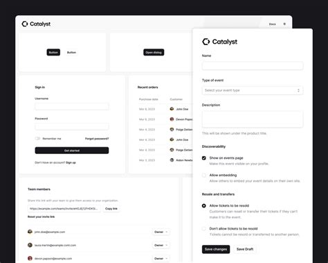 Catalyst Component Library Tailkits