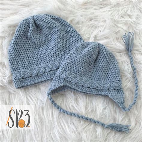Crochet Adult Earflap Hat Pattern