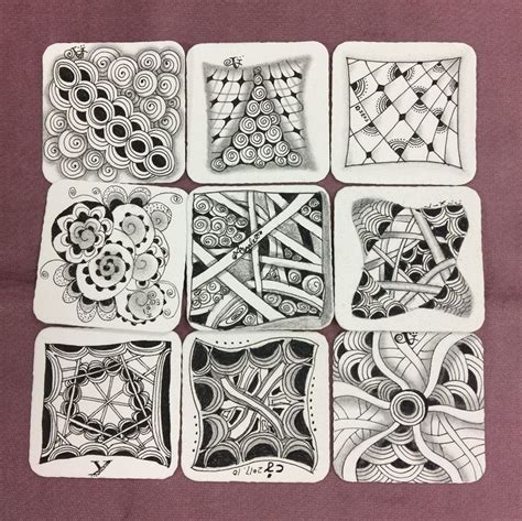 【zentangle】超療癒！我的第一堂禪繞畫入門課 原來是美花 ゼンタングル Zentangleパターン 花