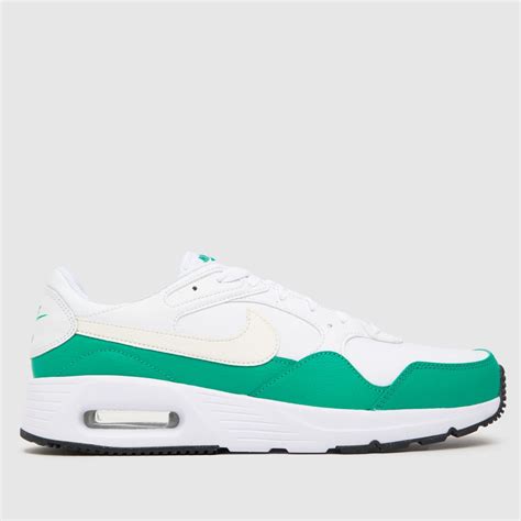 Mens White And Green Nike Air Max Sc Trainers Schuh