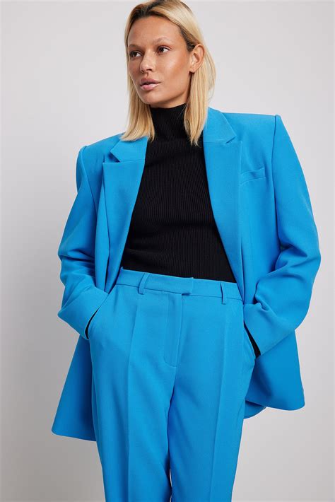 Recycled Sharp Oversized Blazer Blue Na Kd